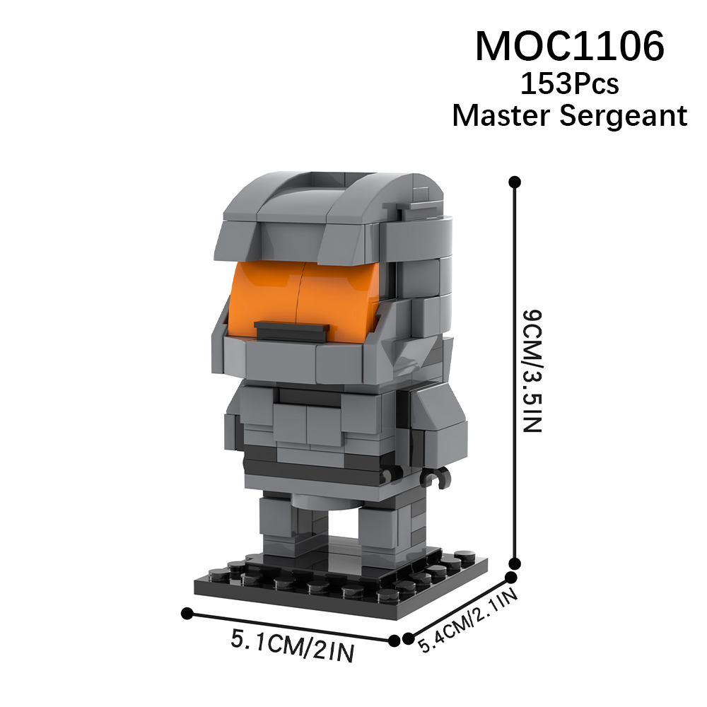 MOC1106 Creativity series Halo Sergeant brickheadz Building Blocks ...