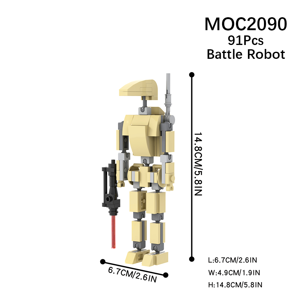 MOC2090 Star Wars Battle Droid Action Figure Building Blocks Bricks ...