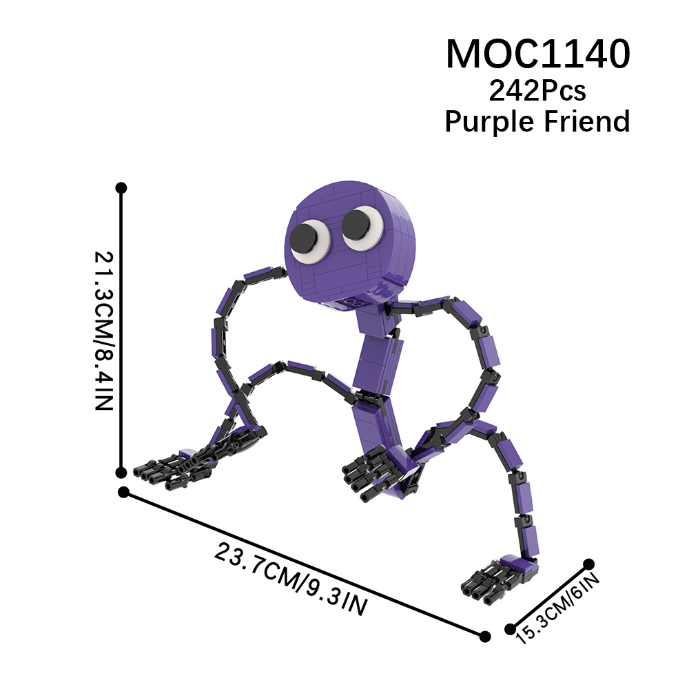 MOC1140 Creativity series Rainbow friend Purple friend Building Blocks ...