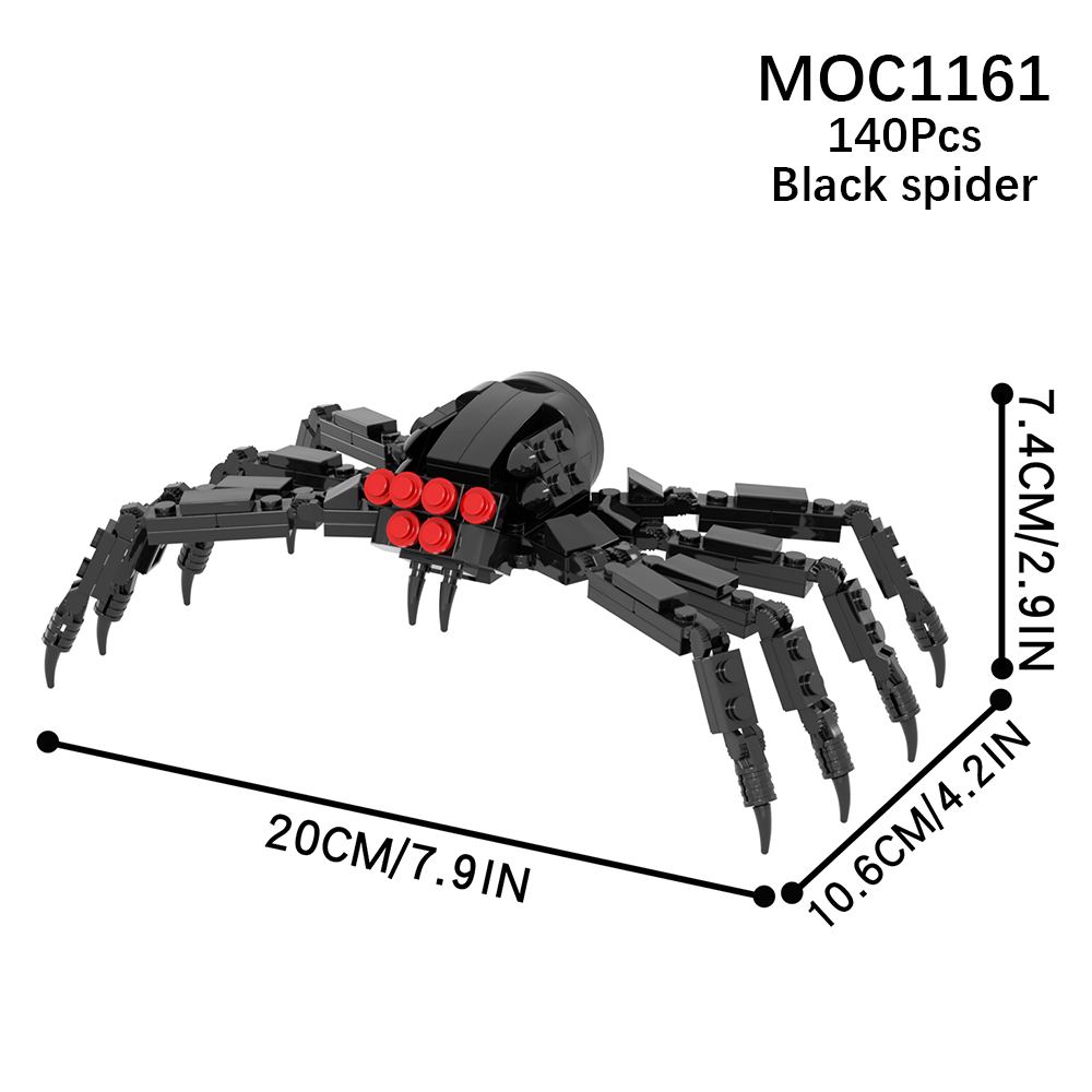 MOC1161 Creativity series Horror Game Character Black spider Monster ...