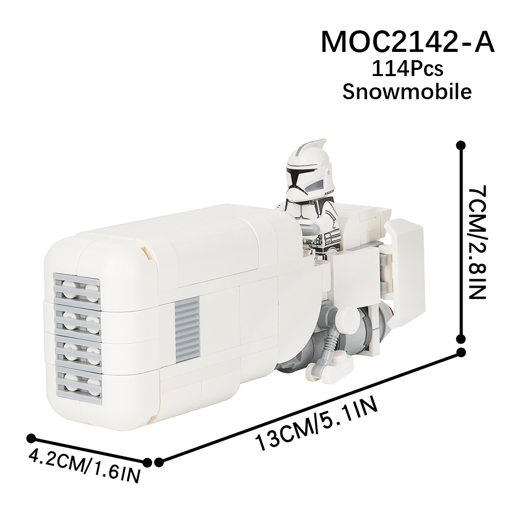 MOC2142 Star Wars Movie series Snowmobile Model Building Blocks Bricks ...