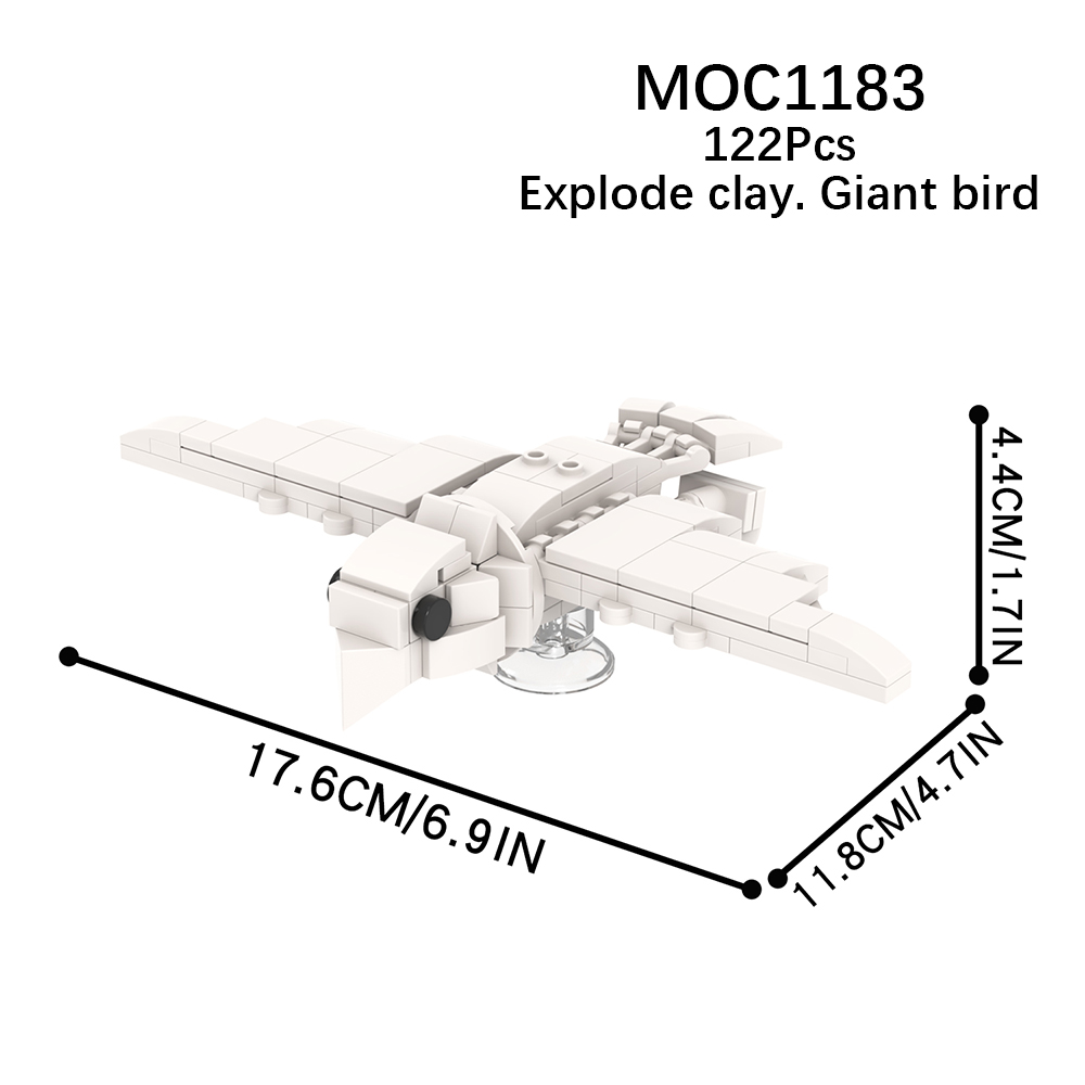 MOC1183 Anime NARUTO Explode Clay Giant Bird Action Figure Building ...