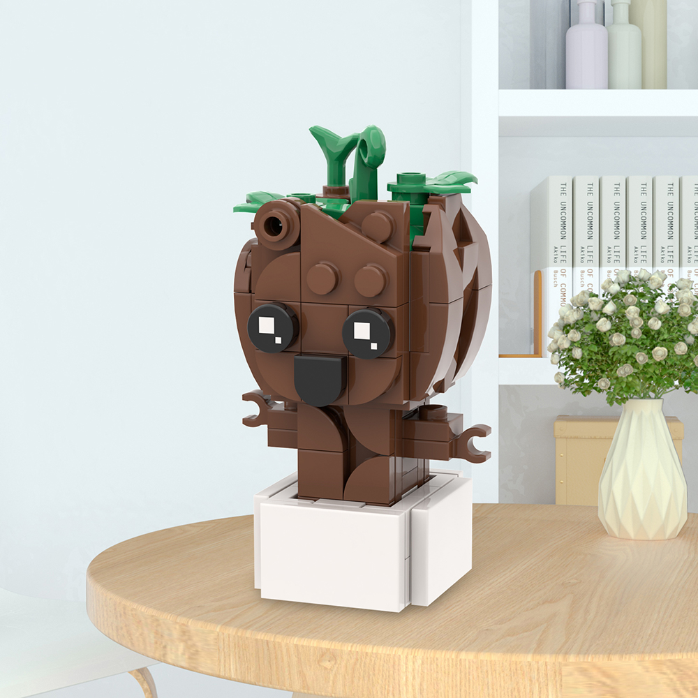MOC7042 Creativity series Marvel Movie Groot Potted Model Building ...