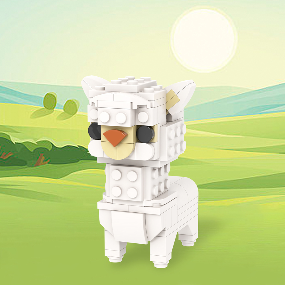 MOC7033 Creativity series 3D Animal alpaca brickheadz Building Blocks ...
