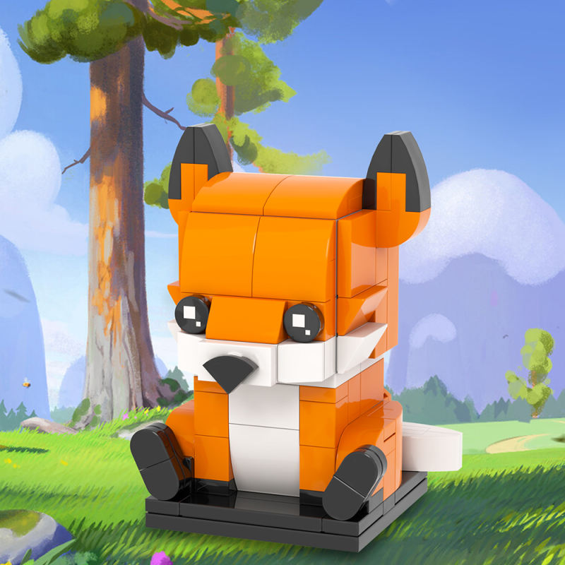 MOC7030 Creativity series 3D Animal Fox Brickheadz Building Blocks ...
