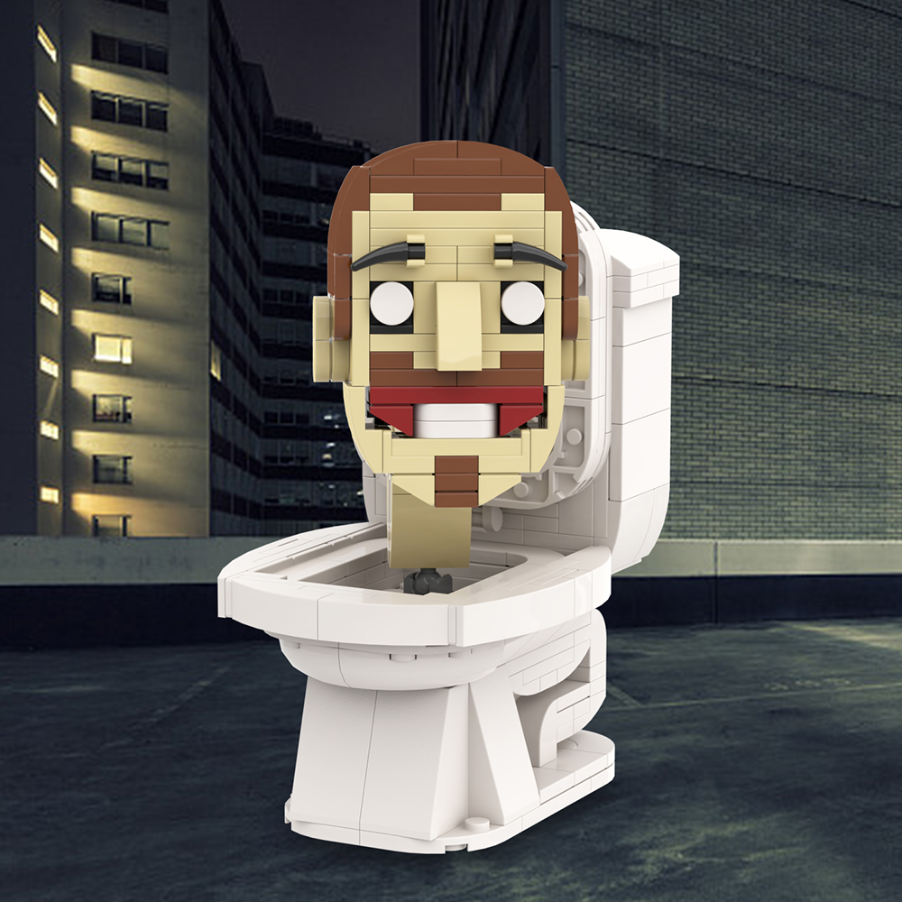 MOC1312 Creativity series Skibidi Toilet Brick Toilet man Character ...