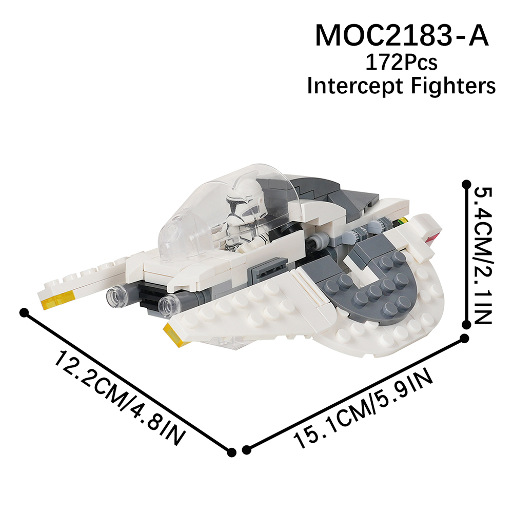 MOC2183 Star Wars Movie series Intercept Fighters Building Blocks ...