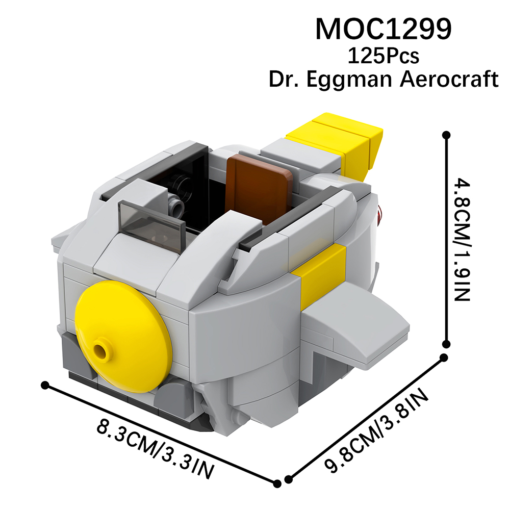 MOC1299 Creativity series Anime sonic Dr. Eggman air vehicle Building ...