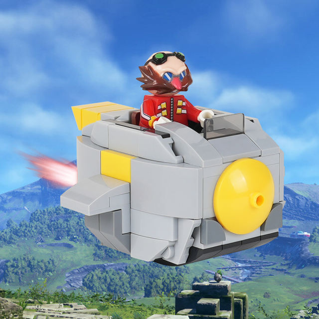 MOC1299 Creativity series Anime sonic Dr. Eggman air vehicle Building ...