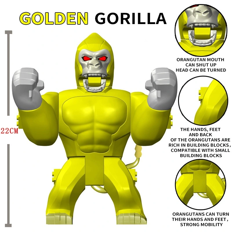Huge Gorilla Building Blocks Beast King Kong Stitching Building Blocks ...