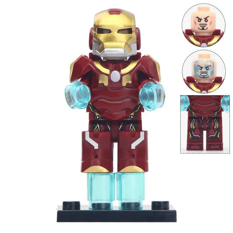 MG0017 Marvel Super Hero Iron Man Action Figure Building Blocks Kids Toys