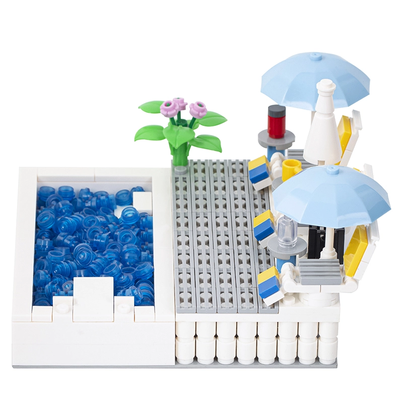 MOC4037 City Series Street View Swimming Pool Building Blocks Bricks ...