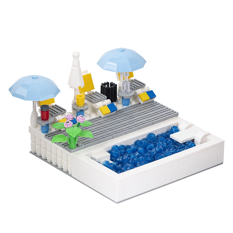 MOC4037 City Series Street View Swimming Pool Building Blocks Bricks ...