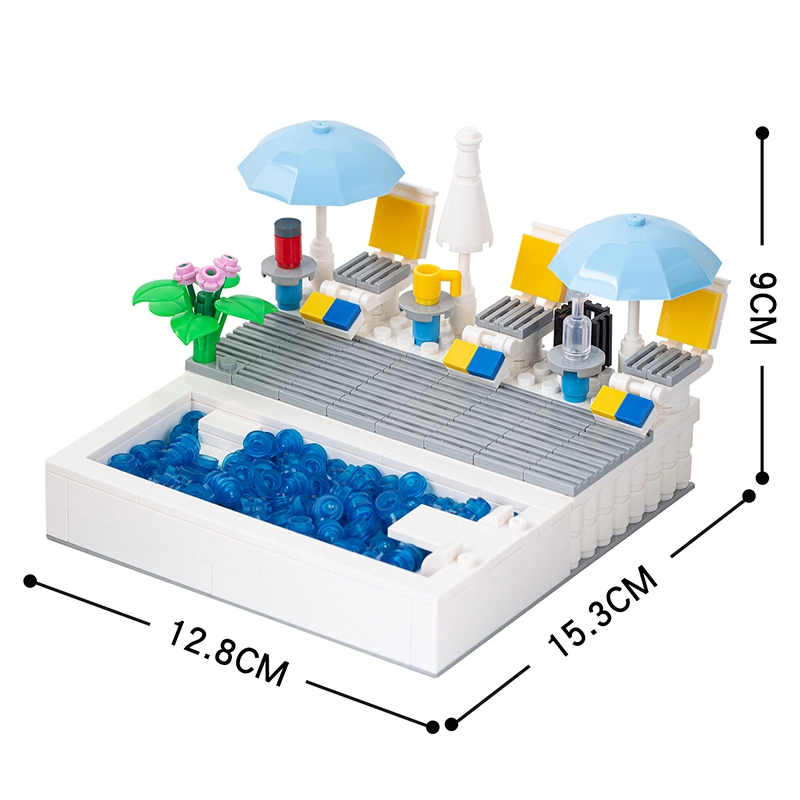 MOC4037 City Series Street View Swimming Pool Building Blocks Bricks ...