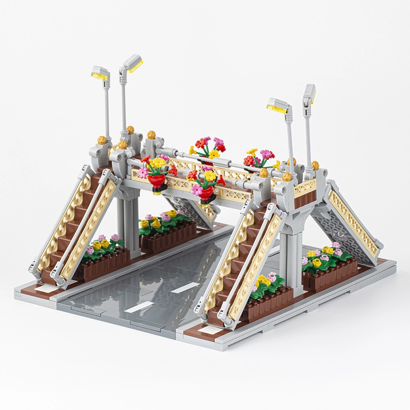 MOC0068 City Street View Series Flyover Road Flowerbed Accessories ...