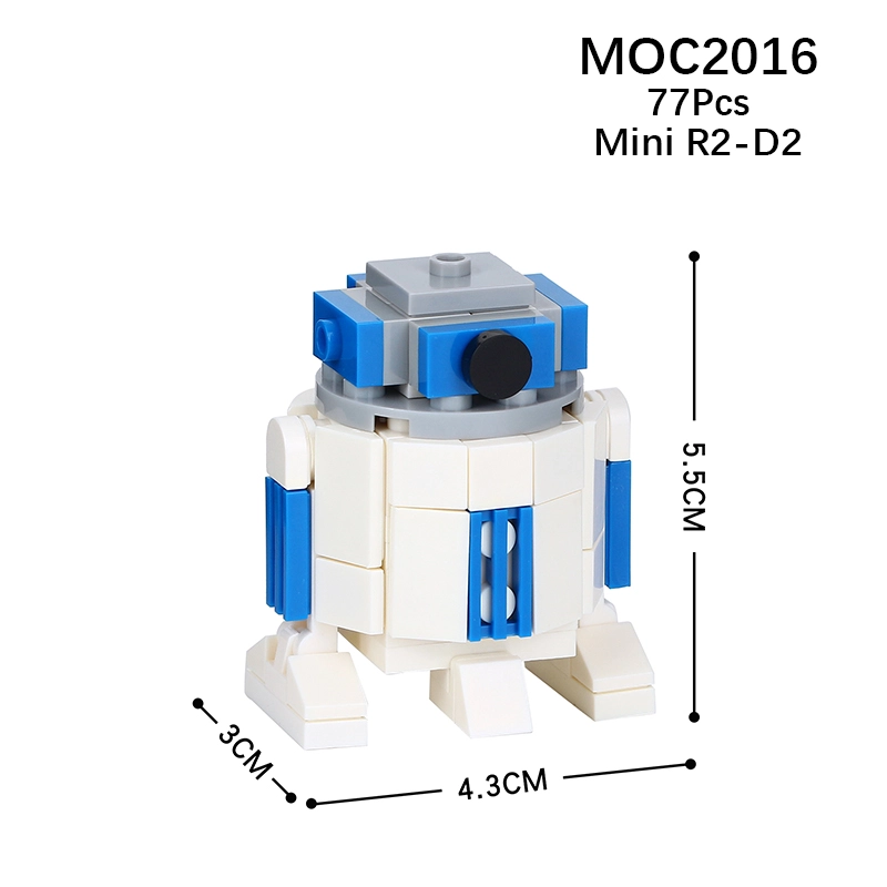 MOC2016 Star Wars Mini R2-D2 Robot DIY Model Educational Toys Building ...