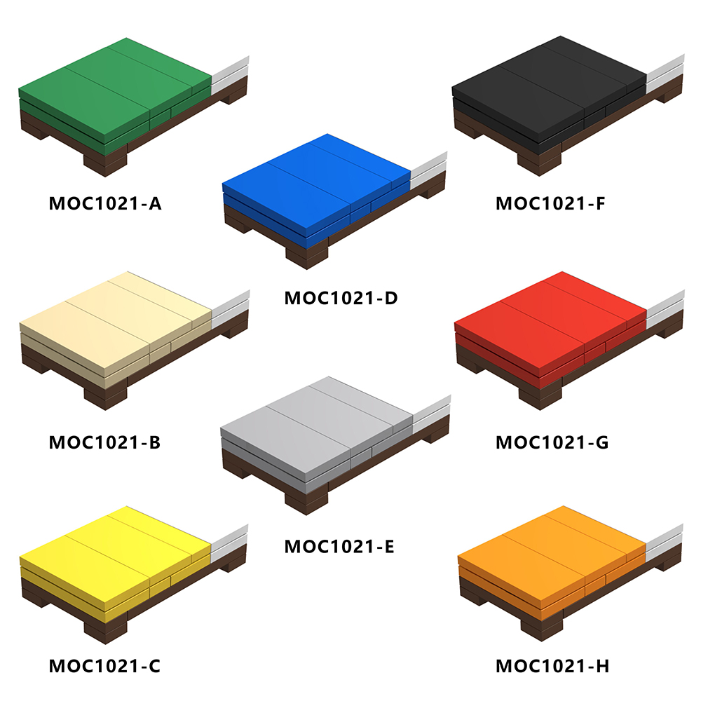 MOC1021 My World Minecraft Bed Building Blocks Bricks Kids Toys for ...