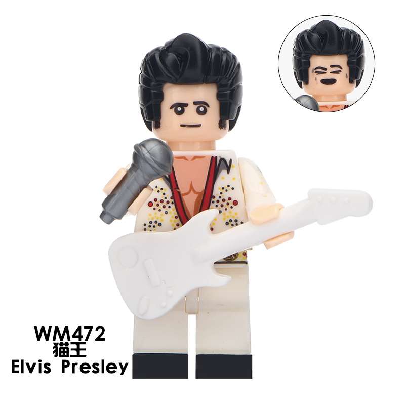 WM472 Celebrity Singer Elvis Presley The King Model Figure Building ...