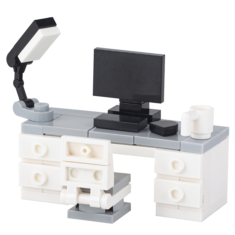 MOC1019-C City Series Computer DeskBuilding Blocks Bricks Kids Toys for ...