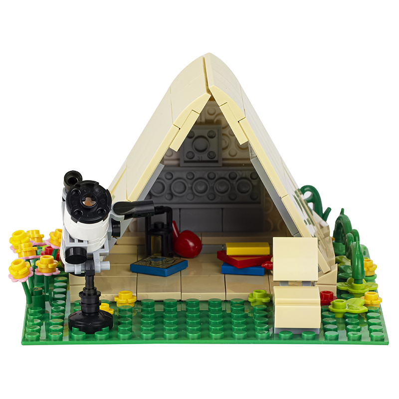 MOC3014 Outdoor Camping Tent Telescope Scene MOC Building Blocks ...