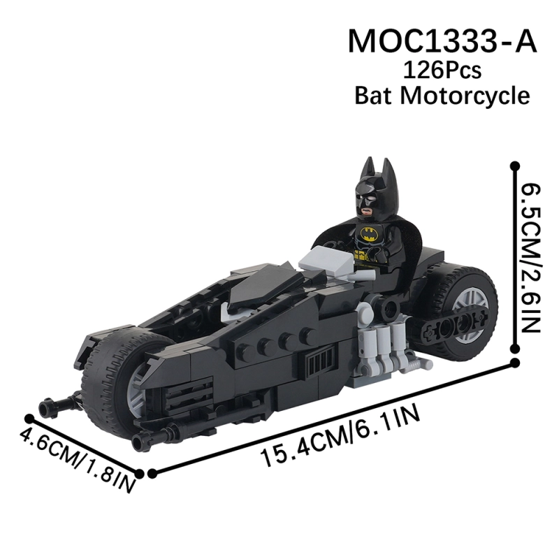 MOC1333 Creativity series super heroes series Batman Motorcycle ...