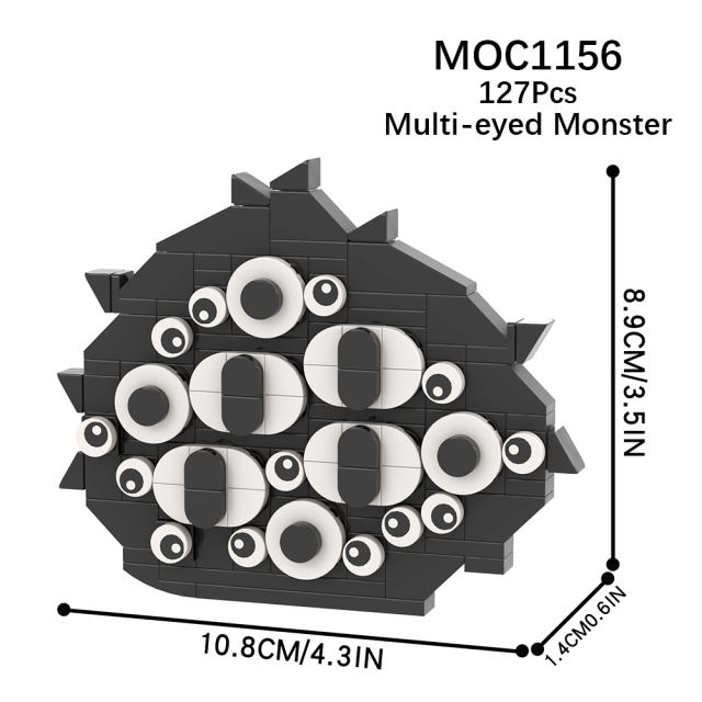 MOC1156 Creativity series Horror Game Character Multi-eyed Monster ...