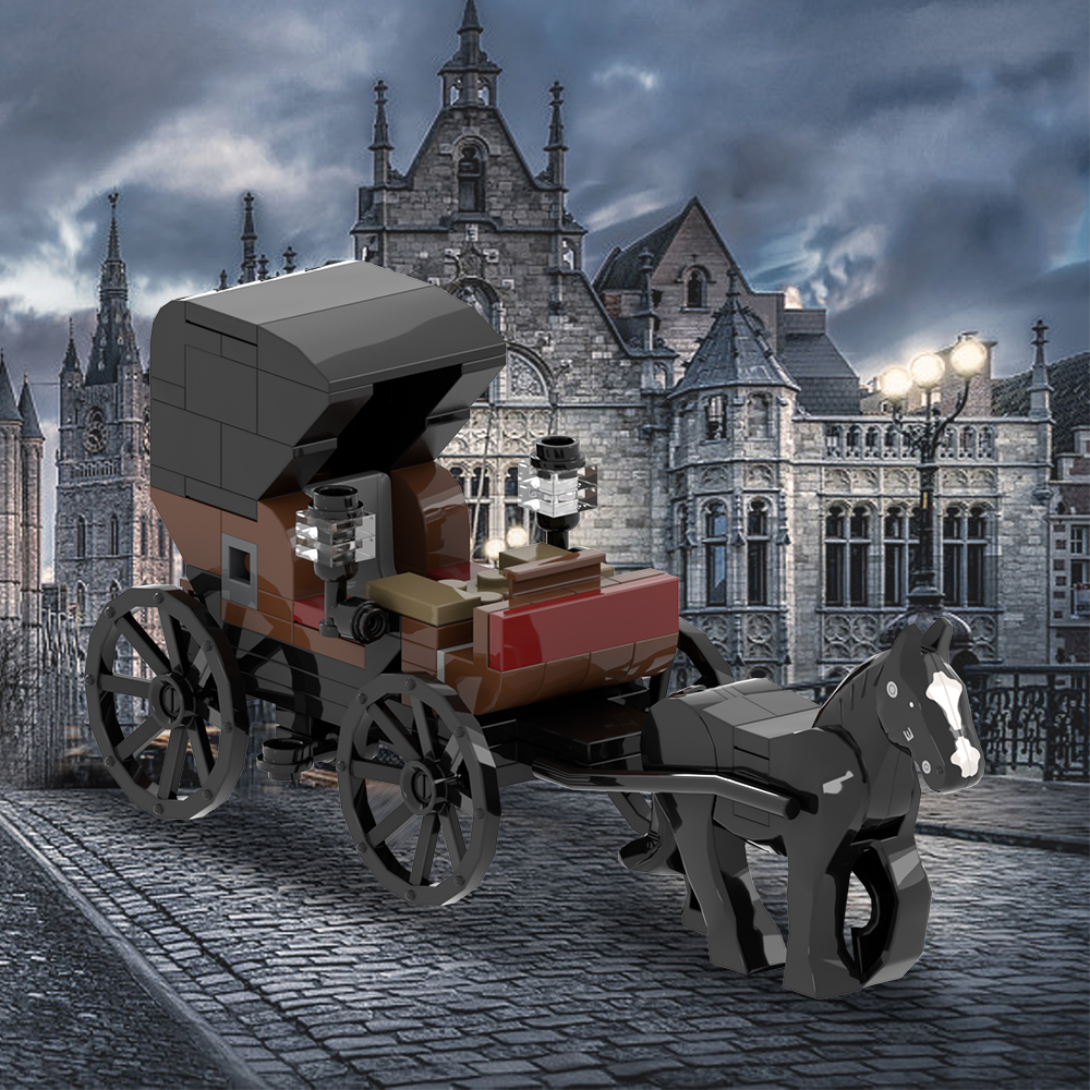 MOC5027 Medieval Noble Carriage Transportation Building Blocks Bricks ...