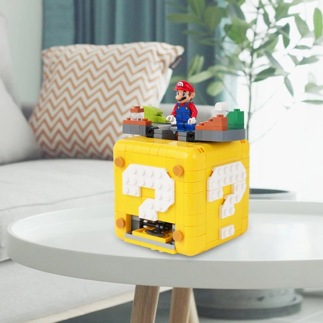 MOC1264 Creativity series Mini Super Mario Question Mark Box Model ...