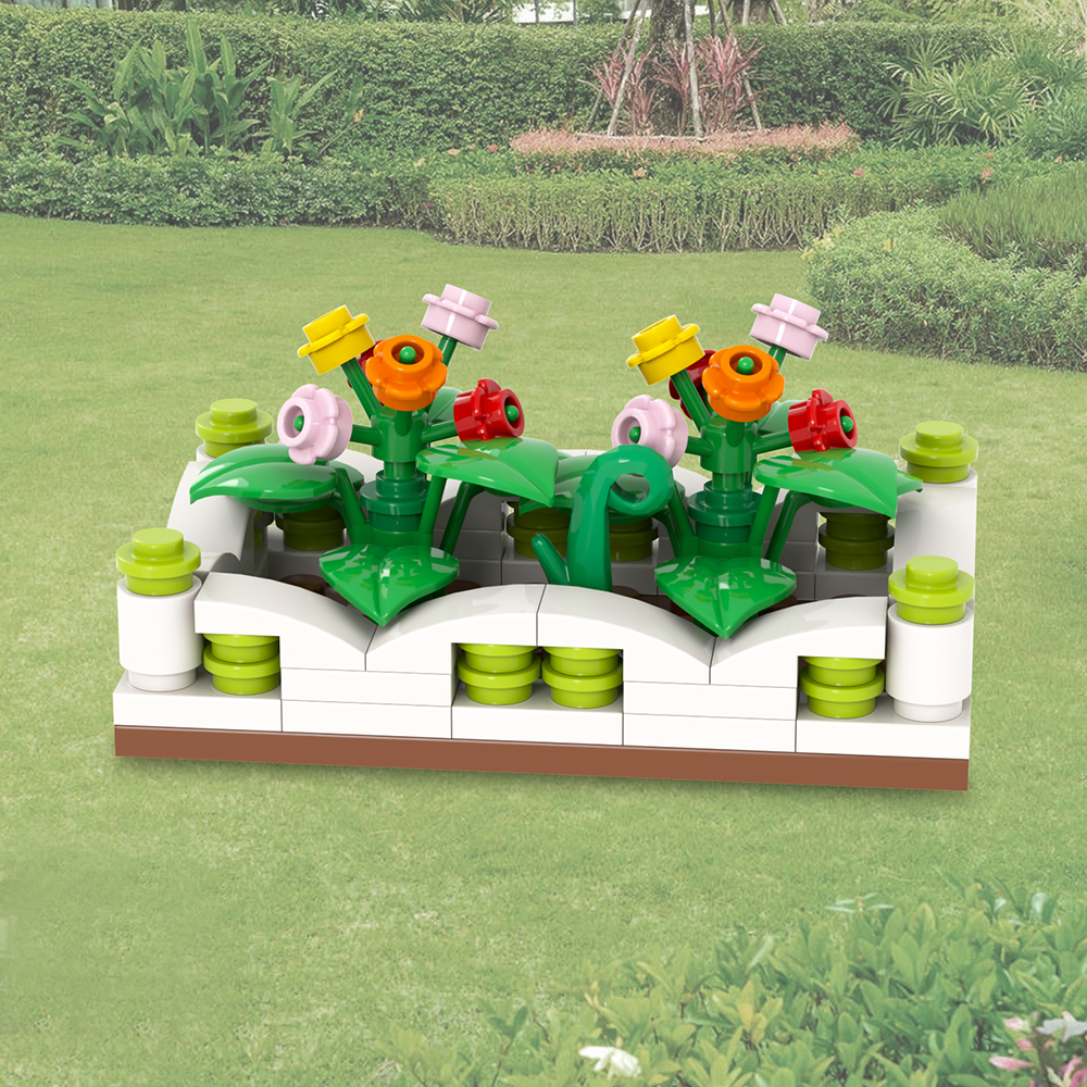 MOC3029 Farm Series Flower Bed Plants Model Building Blocks Bricks Kids ...