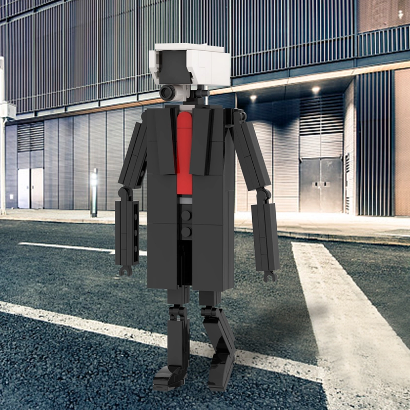 MOC1328 Creativity series Skibidi Toilet Brick Monitor Man Character ...