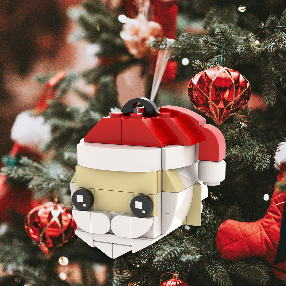 MOC1091 Creativity series Santa Claus pendant Building Blocks Bricks ...