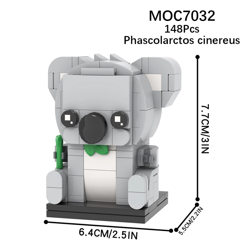 MOC7032 Creativity series 3D Animal Koala brickheadz Building Blocks ...