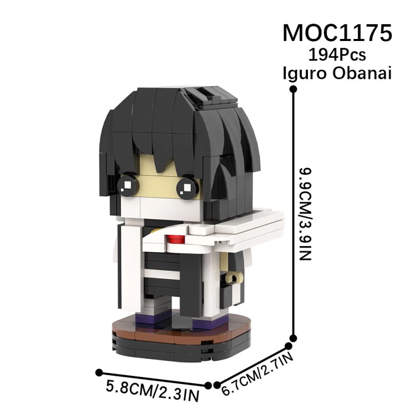 MOC1175 Creativity series Demon Slayer Iguro Obanai brickheadz Building ...