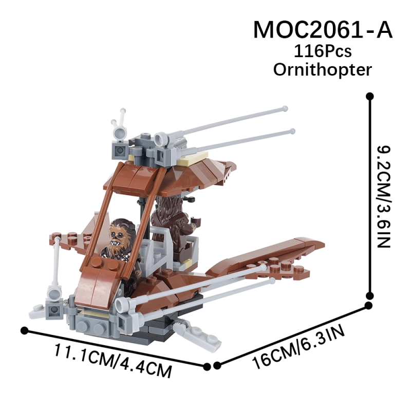 MOC2061 Star Wars Wookiee ornithopter Building Blocks Bricks Kids Toys ...