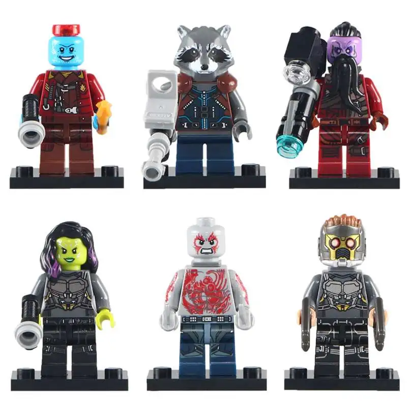 Decool0262-0267 Hero Movie Star-Lord Rocket Raccoon Predator Model ...