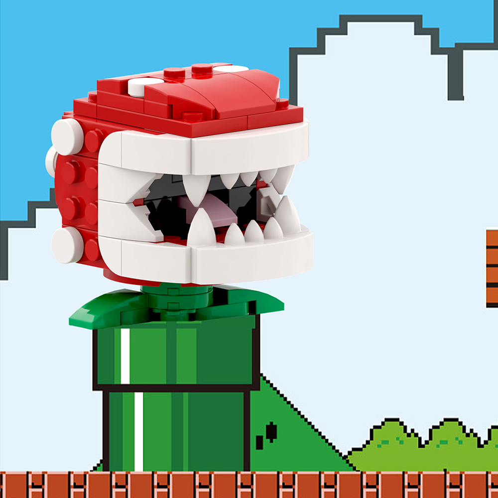 MOC7046 Creativity series Anime Mario Chomper Figure Model Building ...