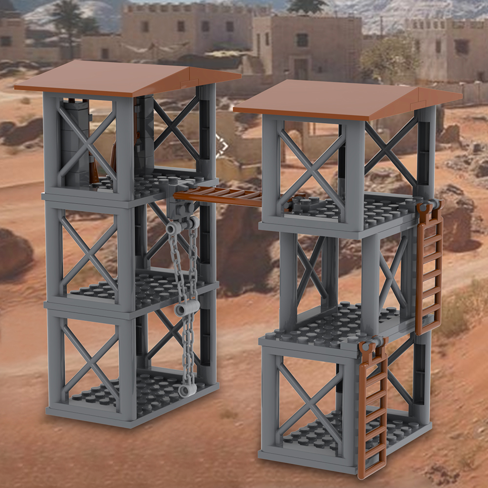 MOC5032 Military Series Sentinel Tower Building Blocks Bricks Kids Toys ...