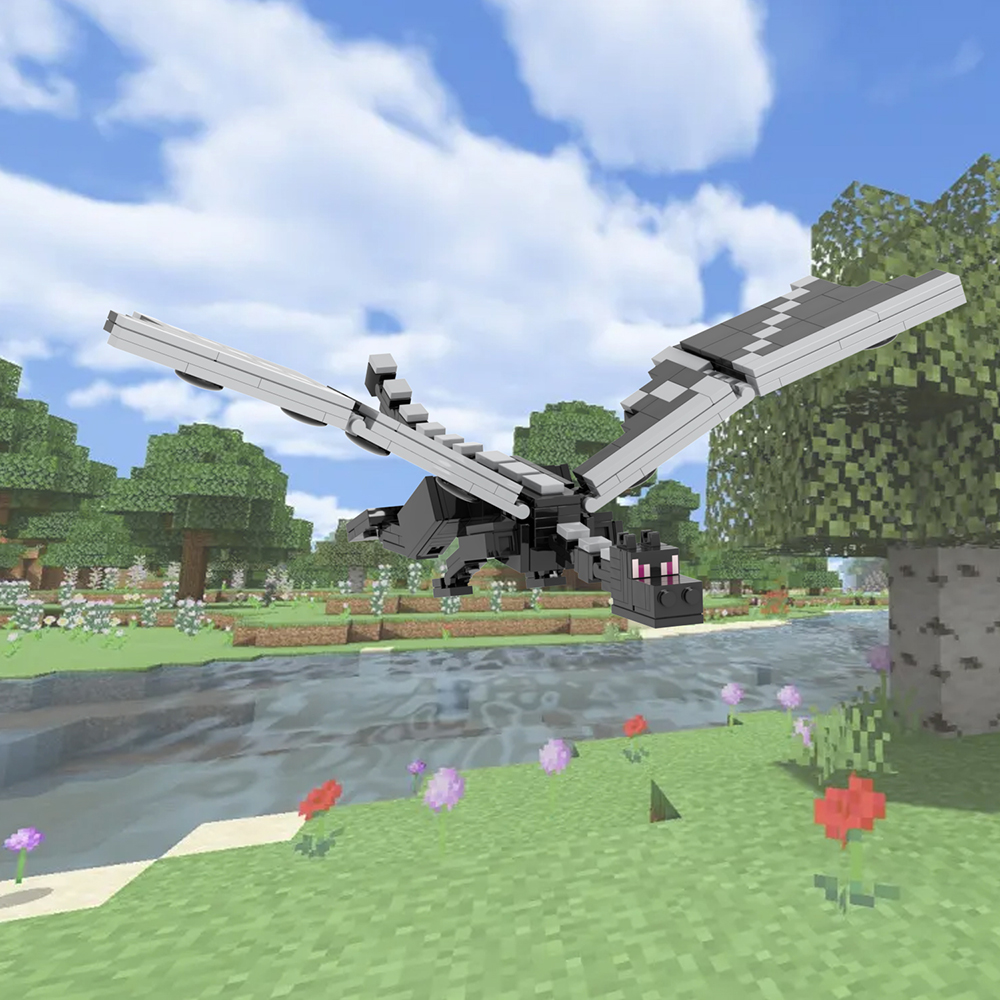 MOC1151 Game Minecraft Animal Boss Ender Dragon Action Figure Building ...