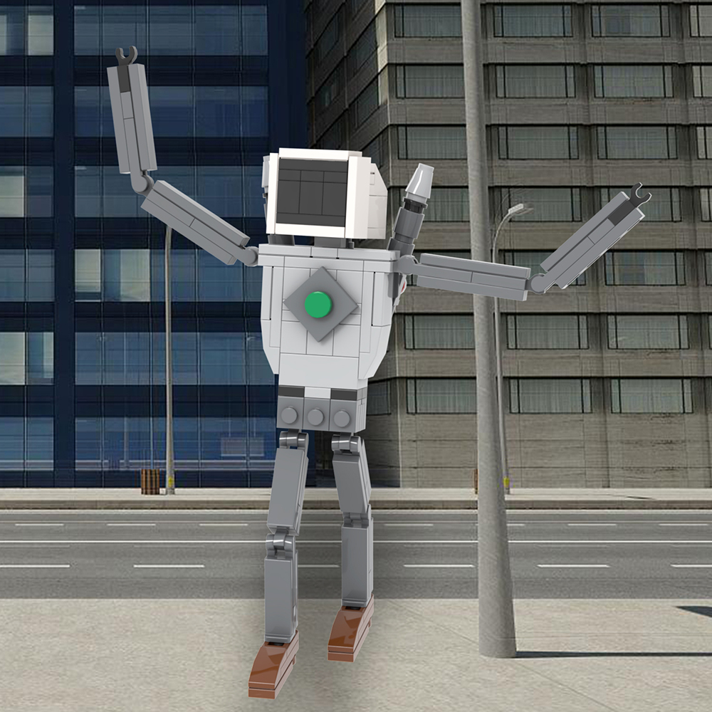 MOC1352 Creativity series Skibidi Toilet Game Computer Man Character ...