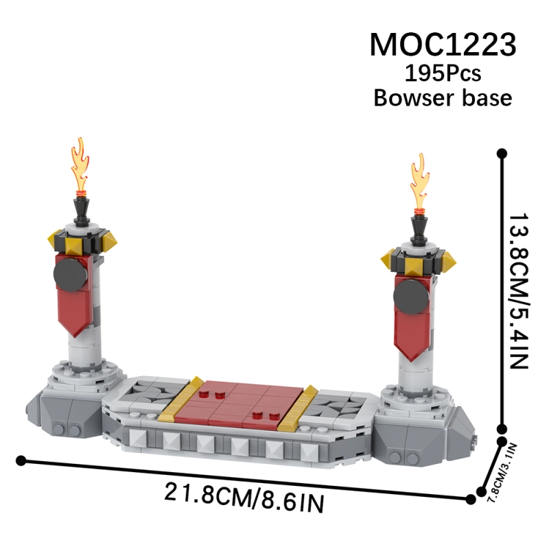 MOC1223 Creativity series Bowser base Building Blocks Bricks Kids Toys ...