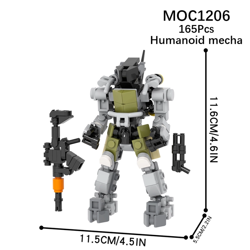 MOC1206 Creativity series Human Mecha Model Building Blocks Bricks Kids ...