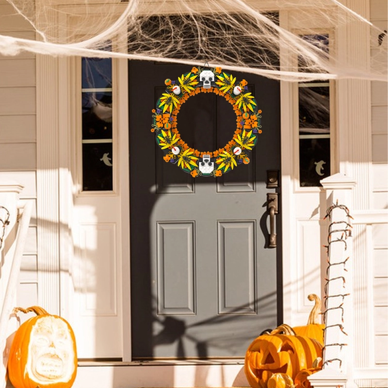 MOC1102 Creativity series Halloween wreath Building Blocks Bricks Kids ...