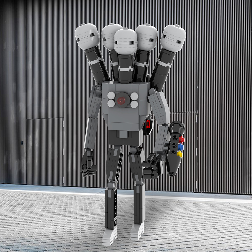 MOC1354 Creativity series Skibidi Toilet Game Mechanical Microphone Man ...