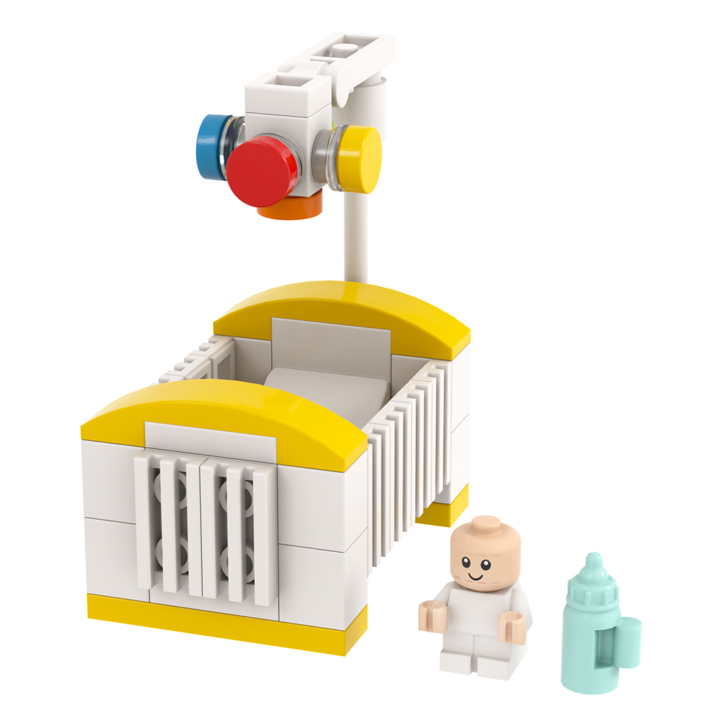 MOC4075 City Series Crib Furniture Baby Bottle Building Blocks Bricks ...