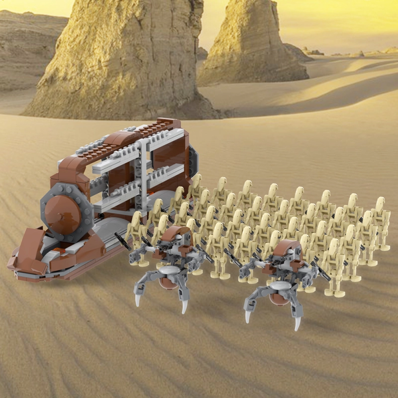 MOC2104 Star Wars Battle Droid Troop Carrier With Droideka Action ...