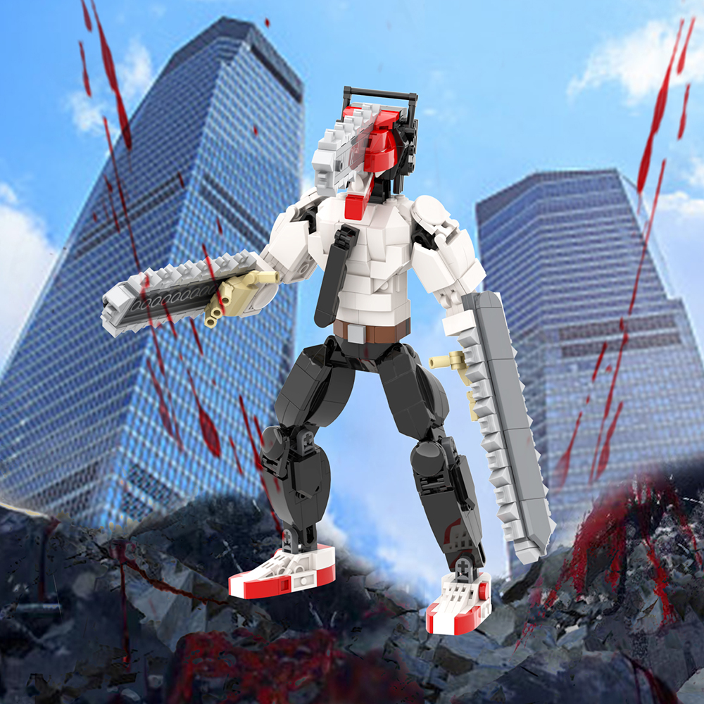 MOC1317 Anime Chainsaw man Action Figure Building Blocks Bricks Kids ...