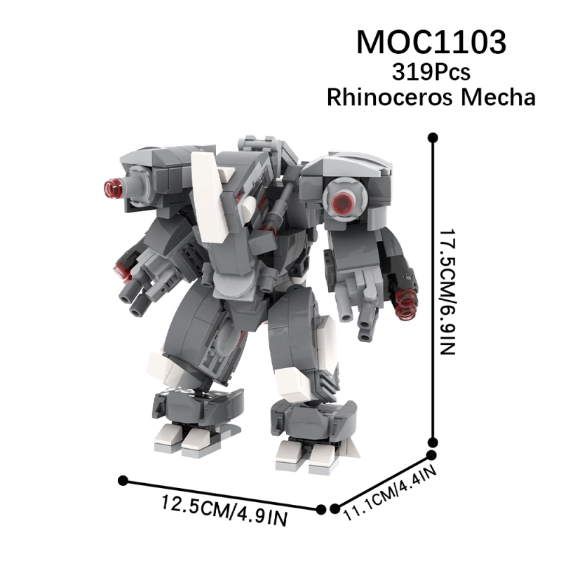 MOC1103 Creativity series Mechanical rhinoceros Building Blocks Bricks ...