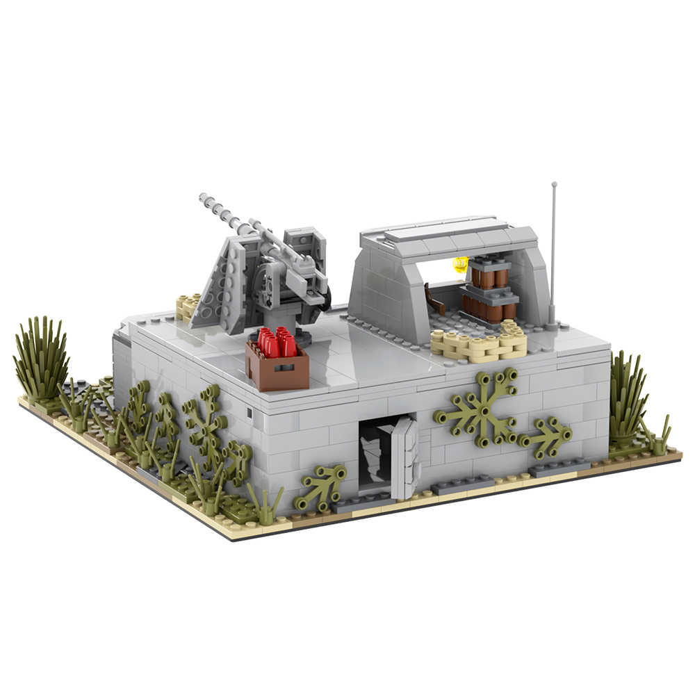 928pcs MOC5061 Military Battlefield Bastion Earthbags Bricks Conceal ...