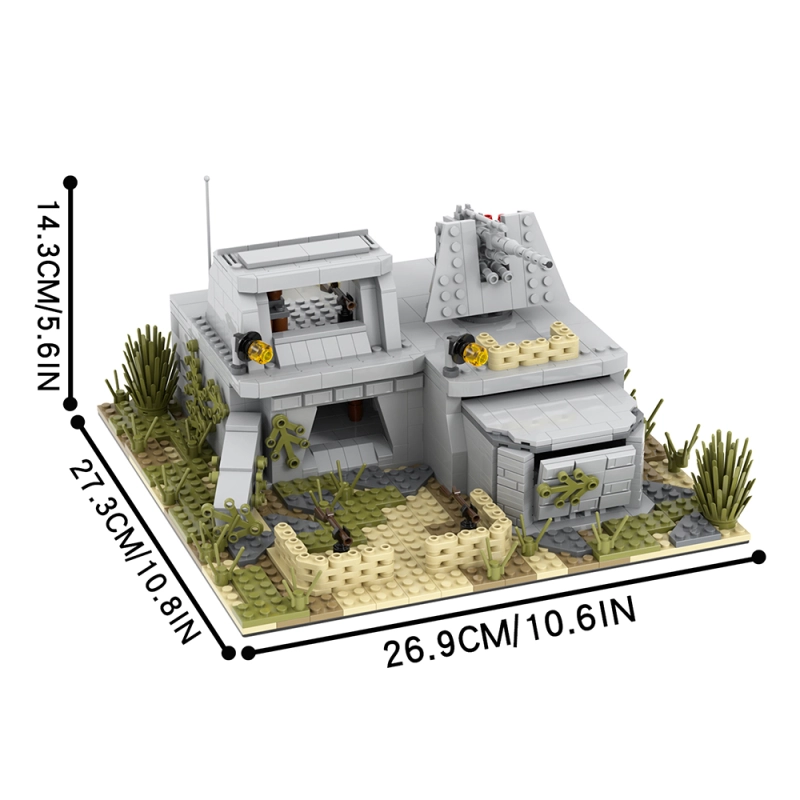 928pcs MOC5061 Military Battlefield Bastion Earthbags Bricks Conceal ...