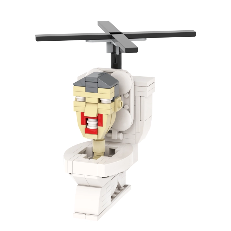MOC1360 Cartoon Skibidi Toilet Flying Toilet Man Creative MOC MOOXI ...